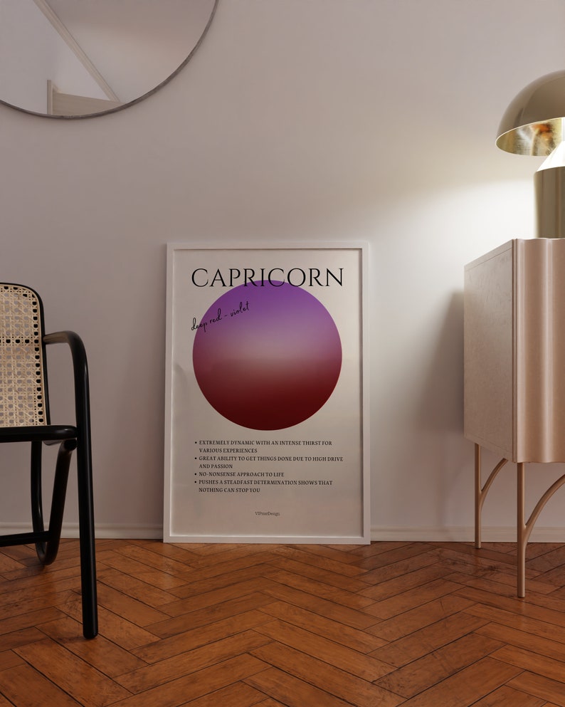 Capricorn Aura Poster • Zodiac Astrology Print (digital Download) - Etsy