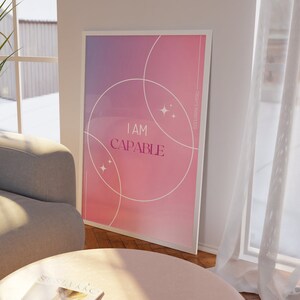 Positive Affirmation Wall Art Motivation Poster Digital Inspirational ...