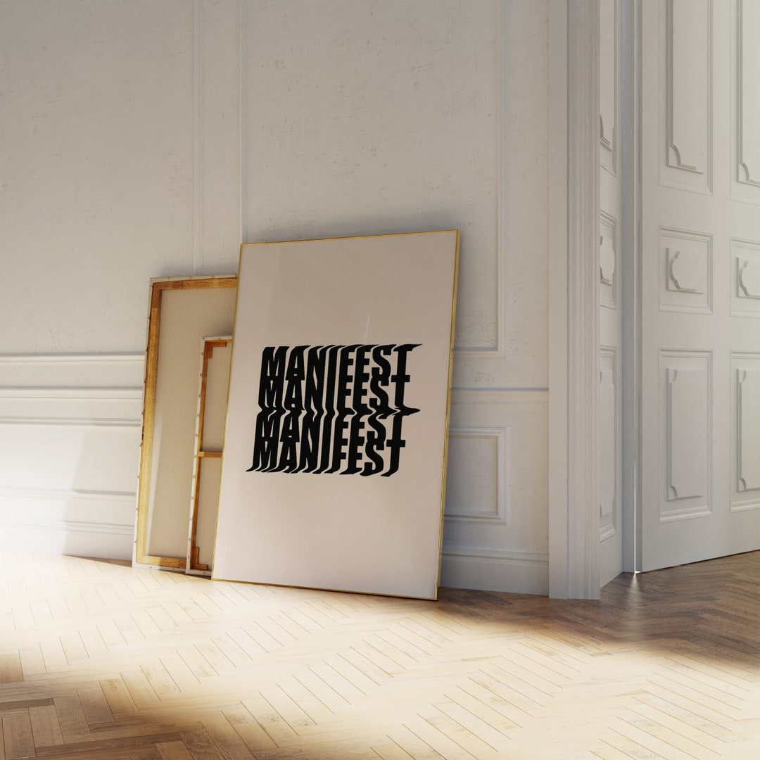 Retro Manifest Wall Art, Law of Attraction Print (digital Download) - Etsy