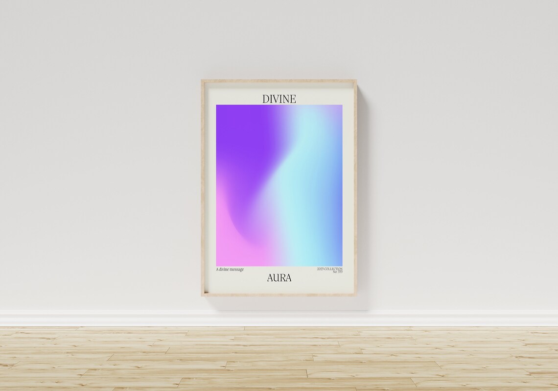 Divine Aura Poster Gradient Spiritual Art Print Affirmation - Etsy