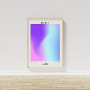 Divine Aura Poster, Gradient Spiritual Art Print, Affirmation Wall Art ...