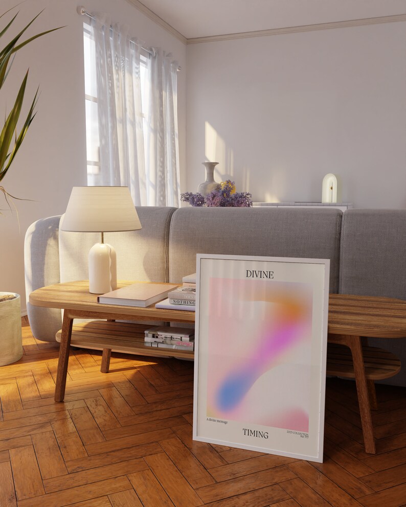Divine Timing Aura Print, Y2K Boho Spiritual Art (digital Download) - Etsy