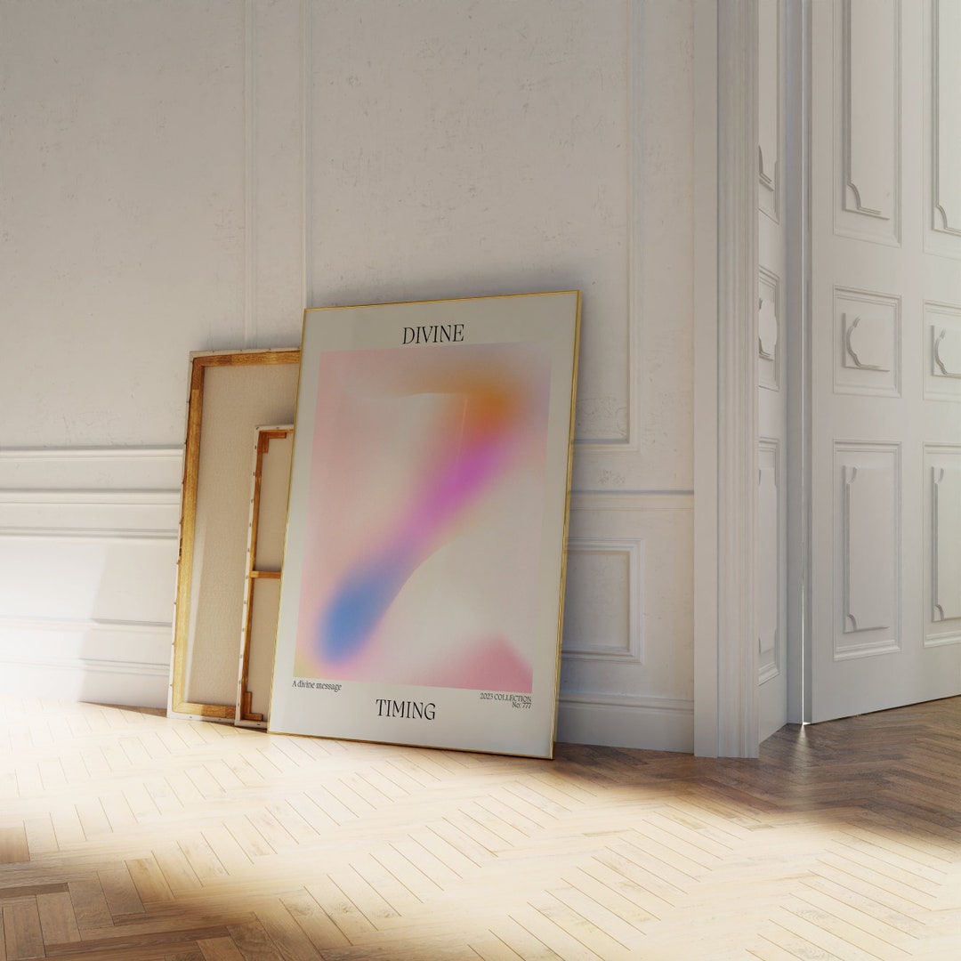 Divine Timing Aura Print, Y2K Boho Spiritual Art (digital Download) - Etsy