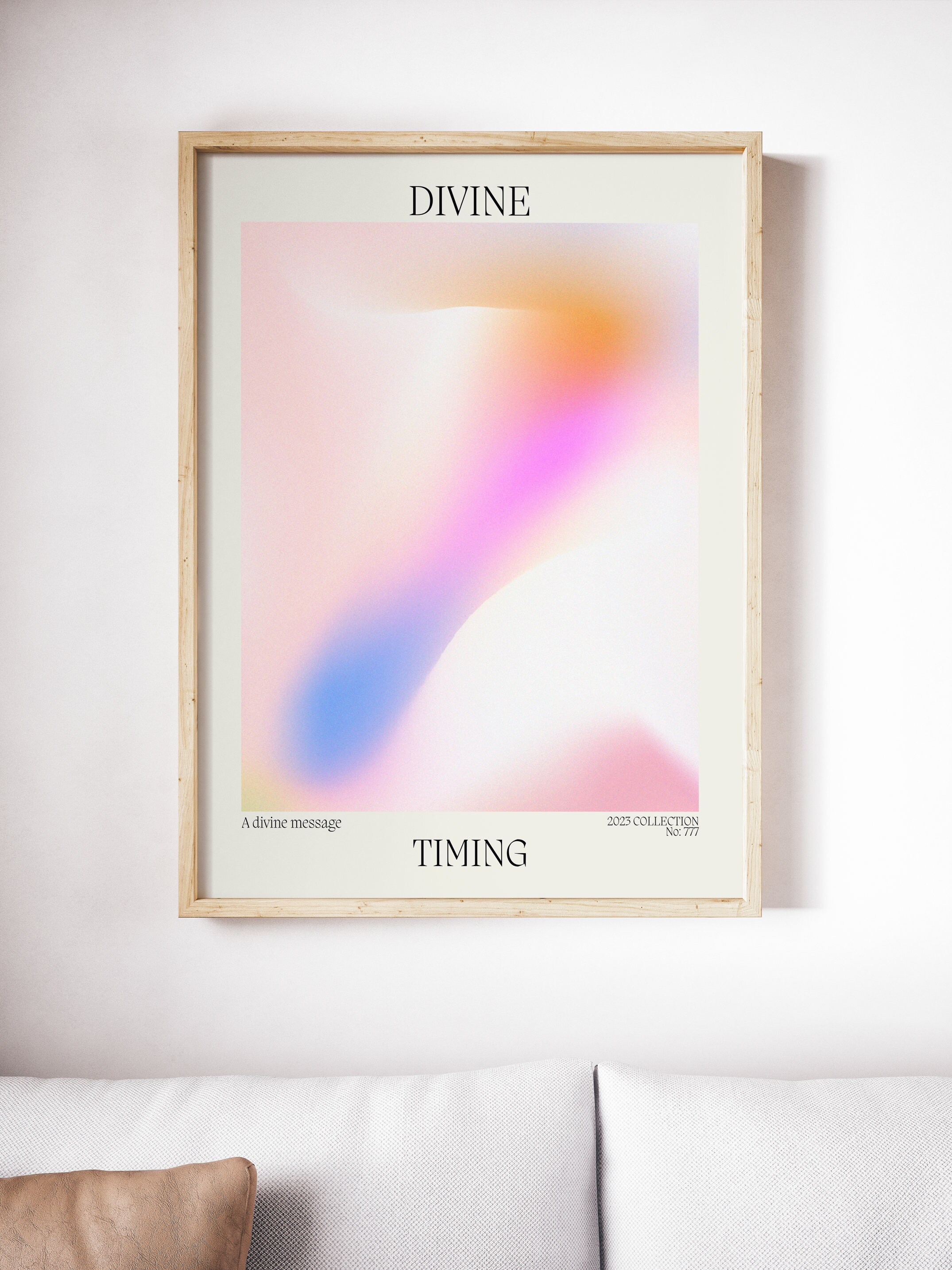 Divine Timing Aura Print, Y2K Boho Spiritual Art (digital Download) - Etsy