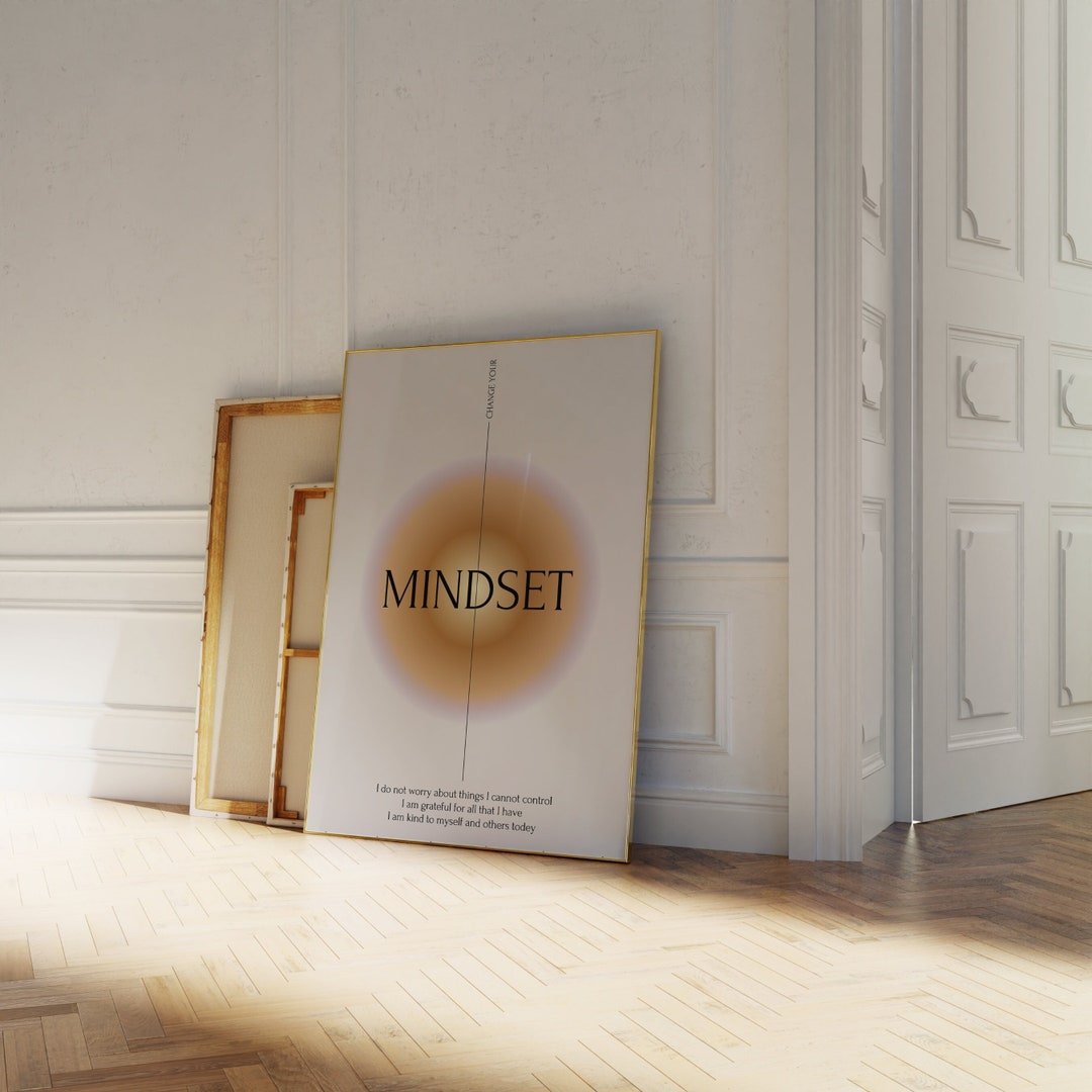 Mindset Poster, Mindset Wall Art, Home Office Wall Art, Inspirational ...