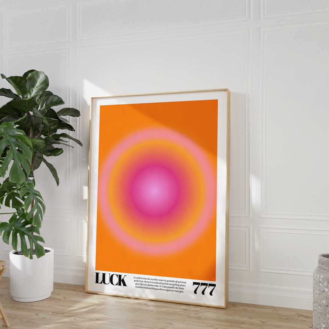 Angel Number 777 Poster · Aura Poster Print · Motivational Poster ...