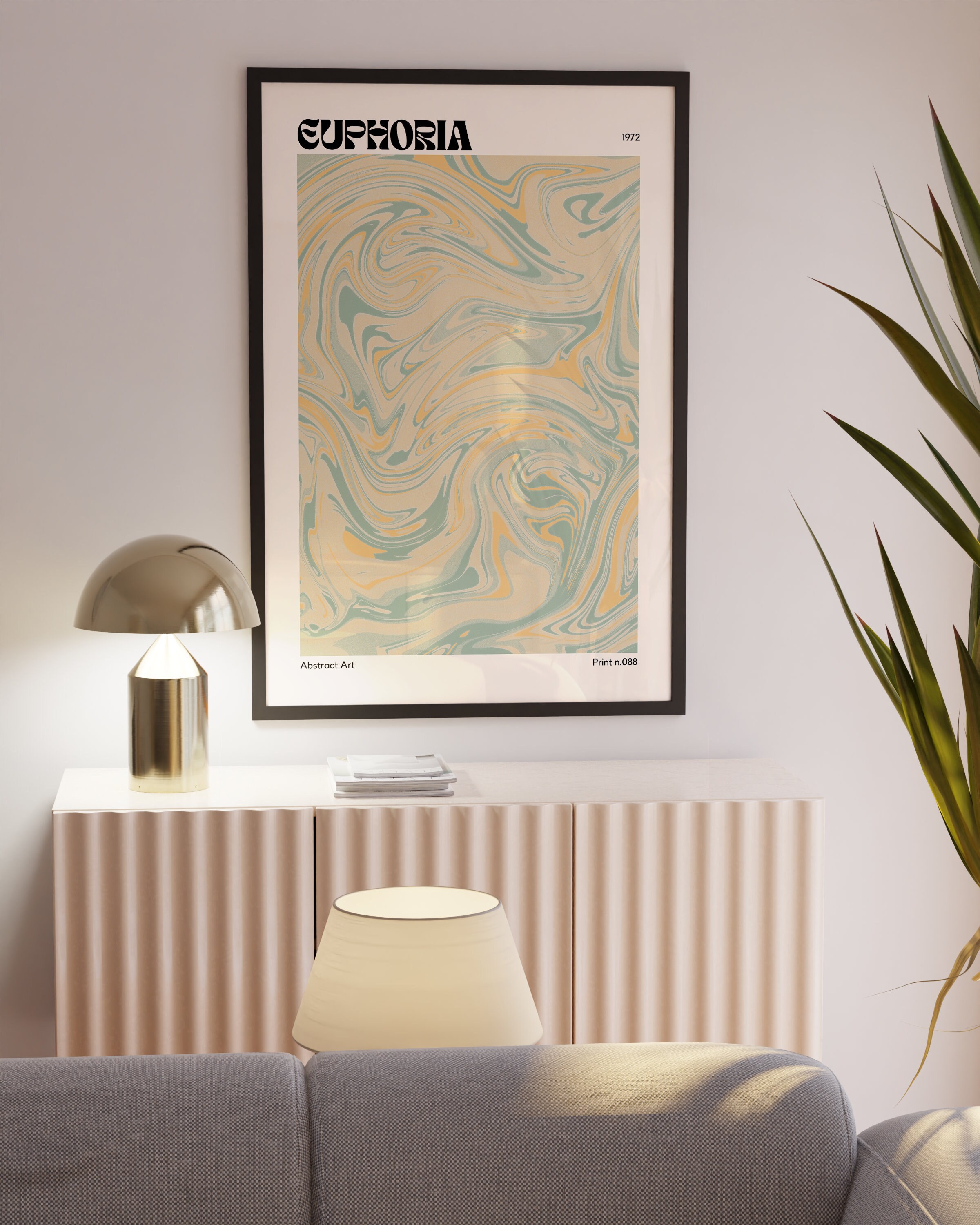 Retro Euphoria Poster, Gradient Green Aura Poster, Affirmation Poster ...