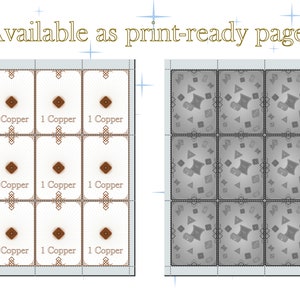 Coins Tokens | Dnd 5E Compatible | Printable | Digital Only | Dungeons ...