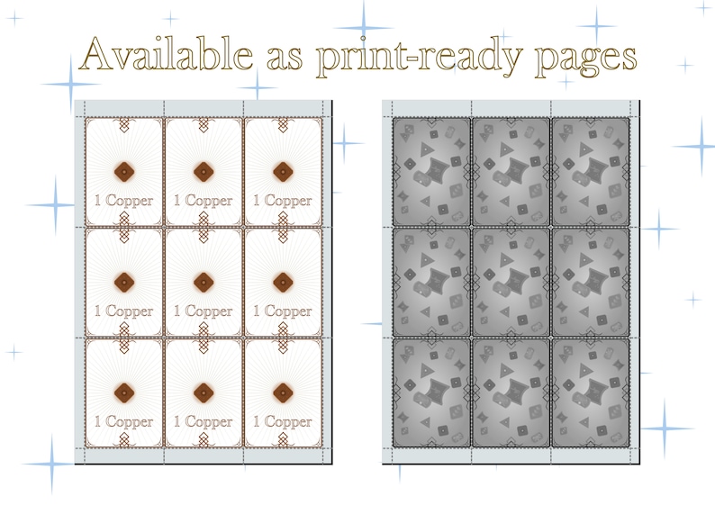 Coins Tokens | Dnd 5E Compatible | Printable | Digital Only | Dungeons ...