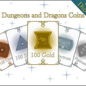 Coins Tokens Dnd 5E Compatible Printable Digital Only - Etsy
