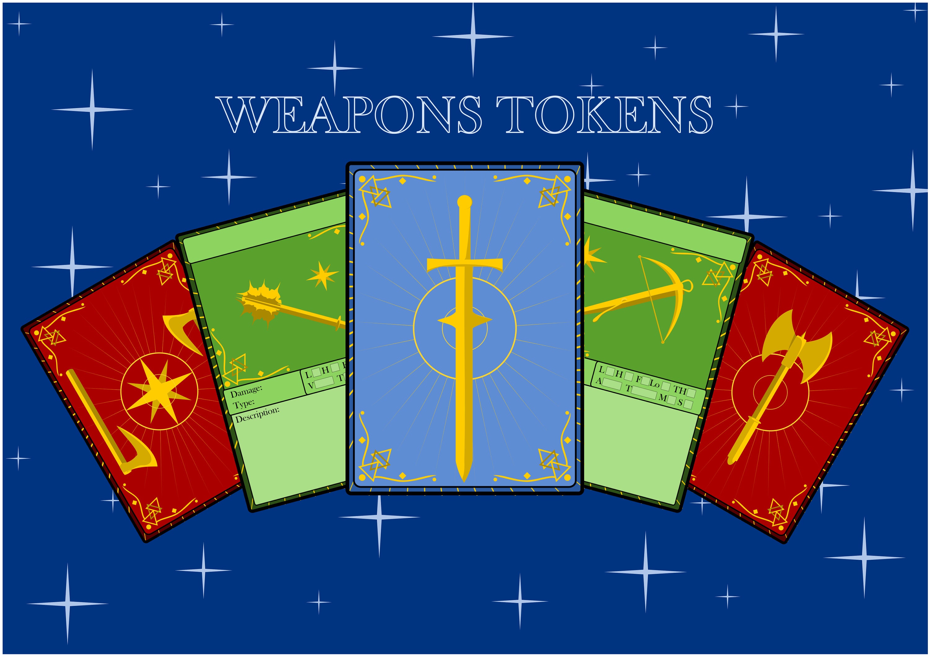 Weapons Tokens | Dnd 5E Compatible | Printable | Digital Only ...