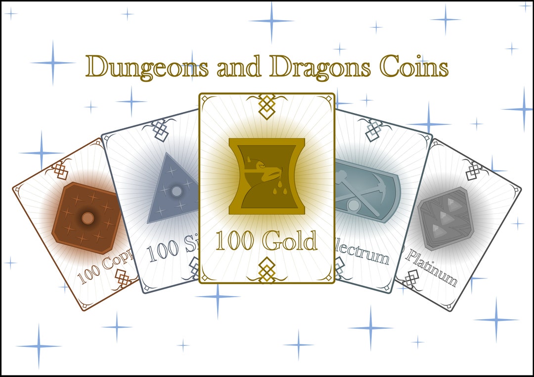 Coins Tokens Dnd 5E Compatible Printable Digital Only - Etsy
