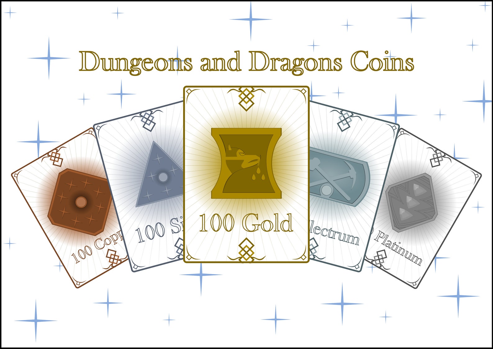 Coins Tokens Dnd 5E Compatible Printable Digital Only - Etsy
