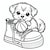 Puppy in Sneaker Coloring Page - Etsy UK