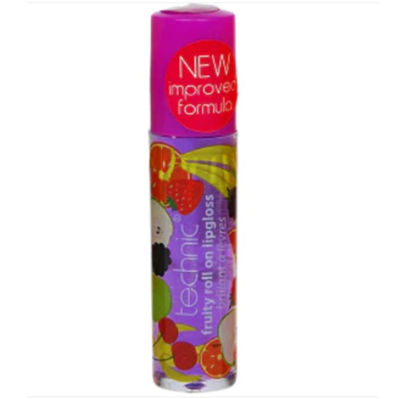 Technic Fruity Fruit Flavoured Roll on Clear Lip Gloss Girls (6ml ...
