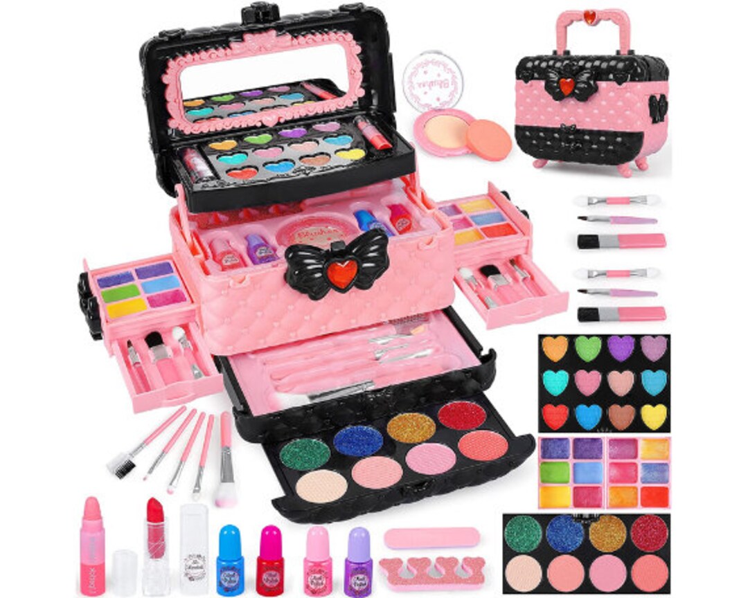 54 Pcs Kids Makeup Kit for Girls Princess Real Washable - Etsy