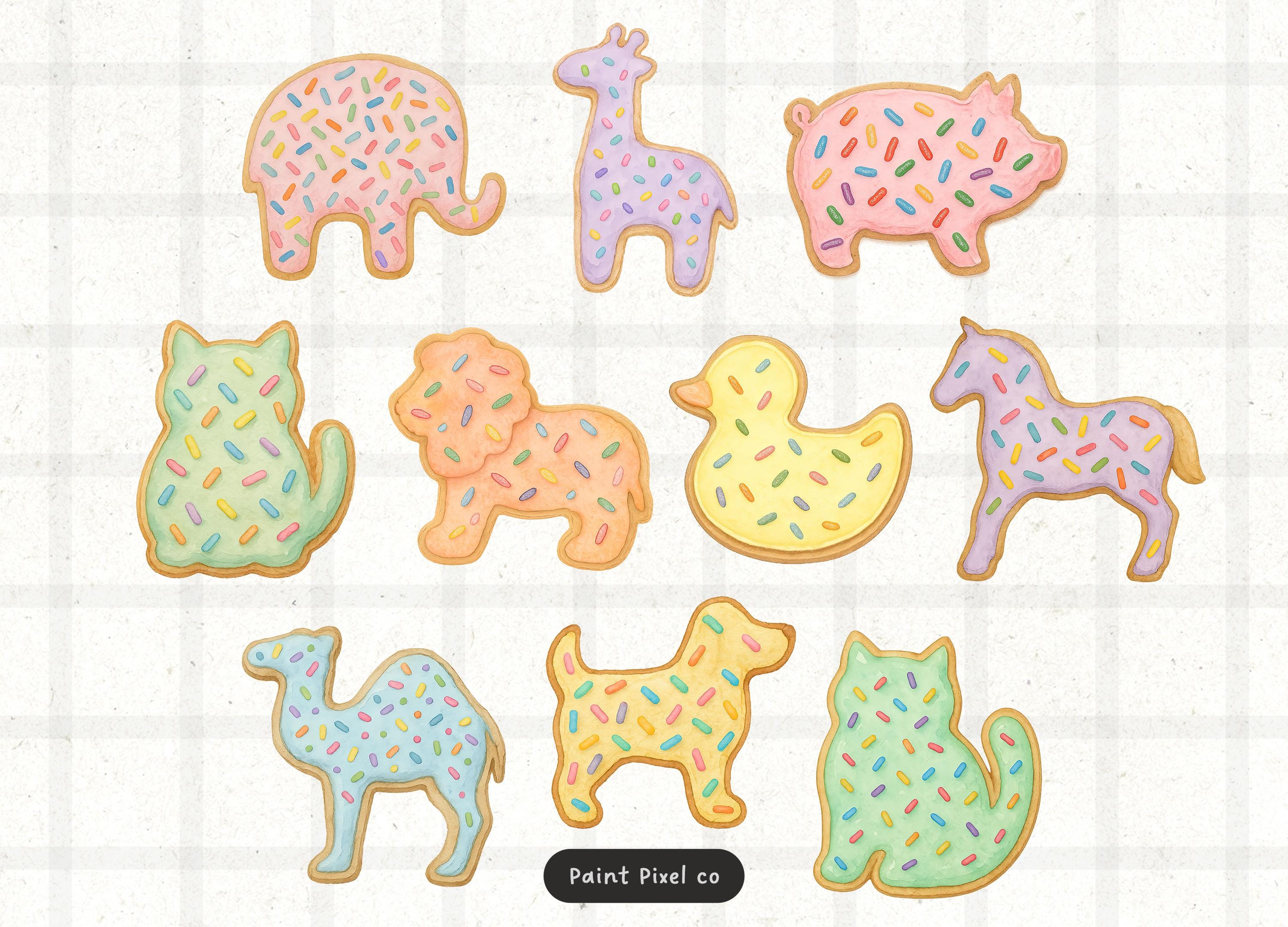 Cute Frosted Cookies Clipart - Iced Sweet Treats PNG Images (commercial ...