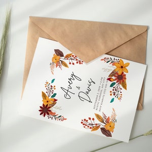 Autumn Border Clipart Boho Orange Flowers PNG Watercolor Fall Floral ...