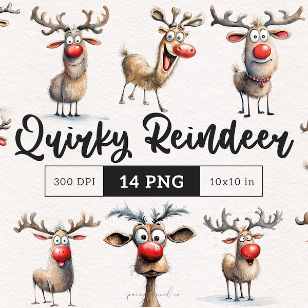Clipart Reindeer - Etsy
