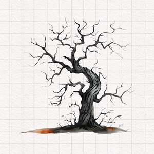 9 Spooky Tree PNG Halloween Tree Clipart Whimsical Spooky Trees Twisted ...
