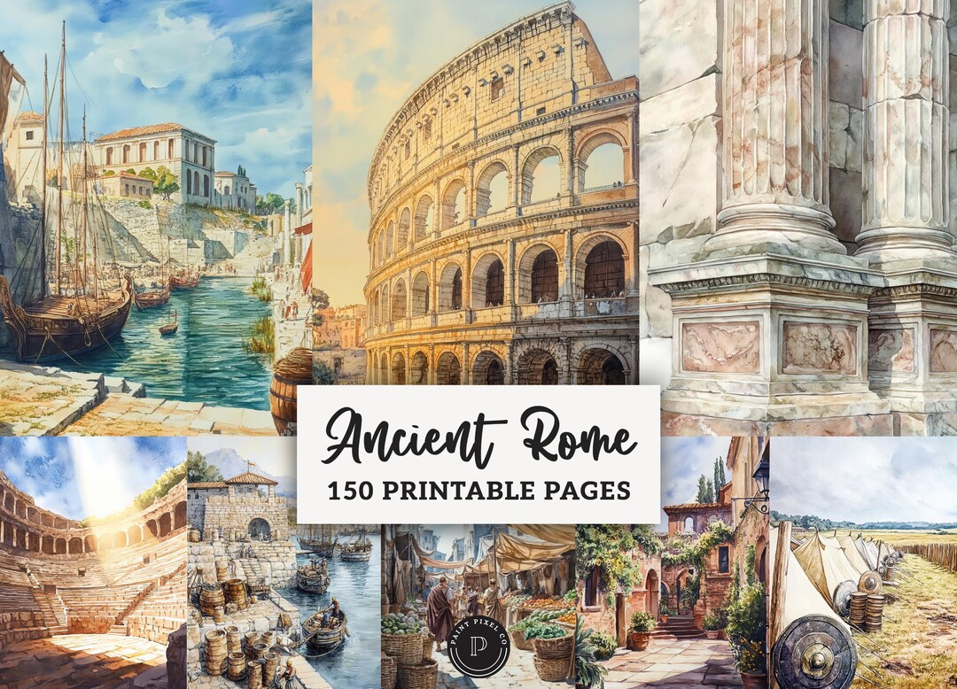 Ancient Rome Junk Journal Papers - Rustic Italy Scenery Printable ...
