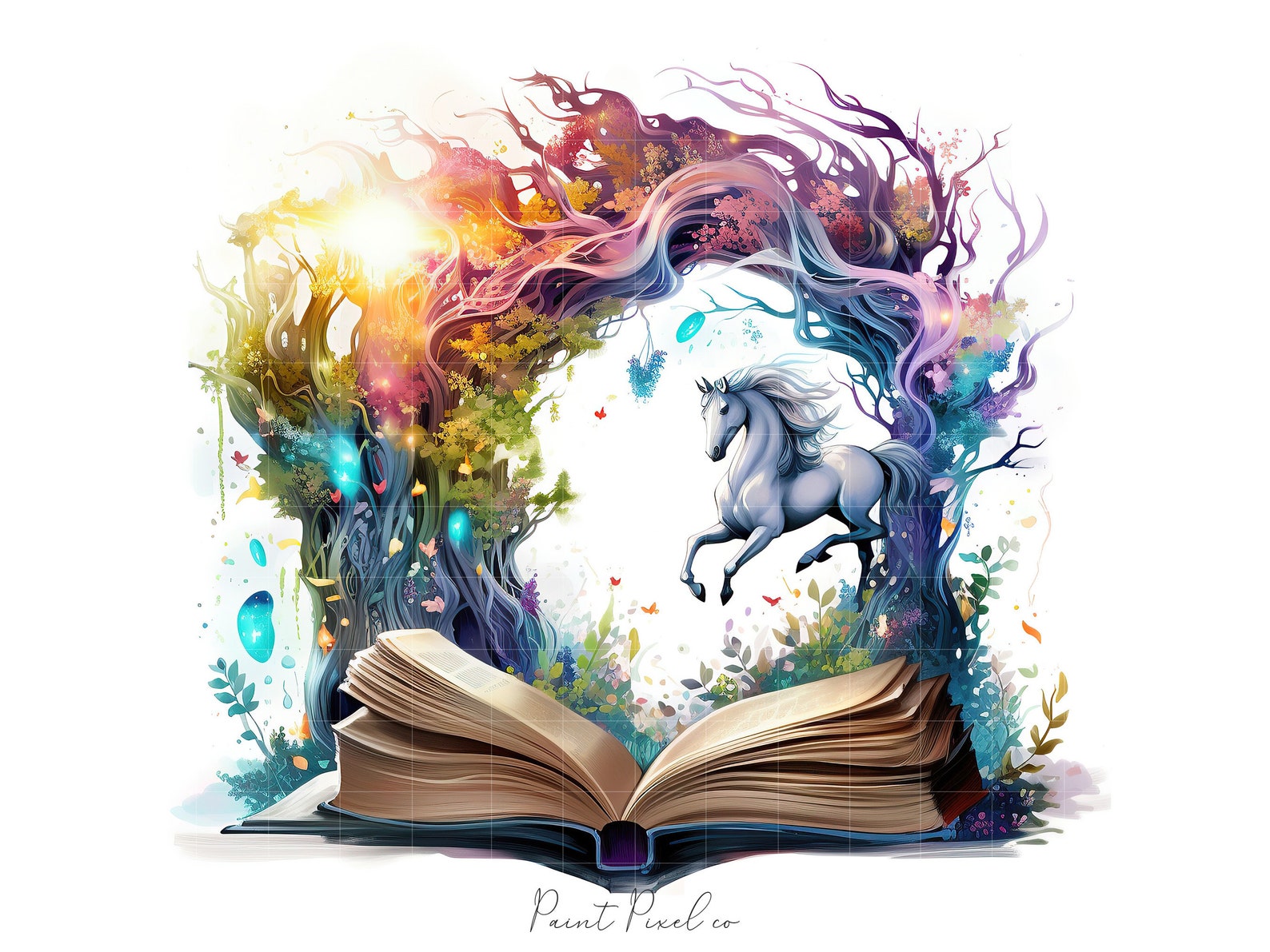 8 Fantasy Book Clipart High Quality Jpgs Magical Open Book Clipart ...