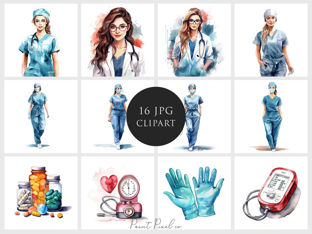 Nurse Clipart High Quality Jpgs Medical Clip Art Nursing Health ...