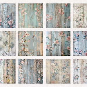Rustic Wood Digital Paper PNG Decoupage Wooden Backdrop Faded Vintage ...