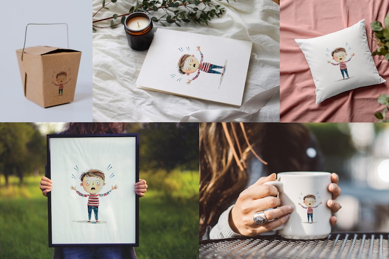 Quirky Boys Clipart Whimsical Boy PNG Funny Crazy Man Whimsy People ...