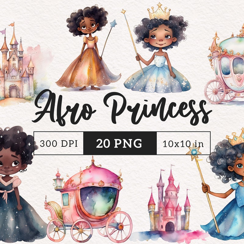 Afro Princess Svg - Etsy