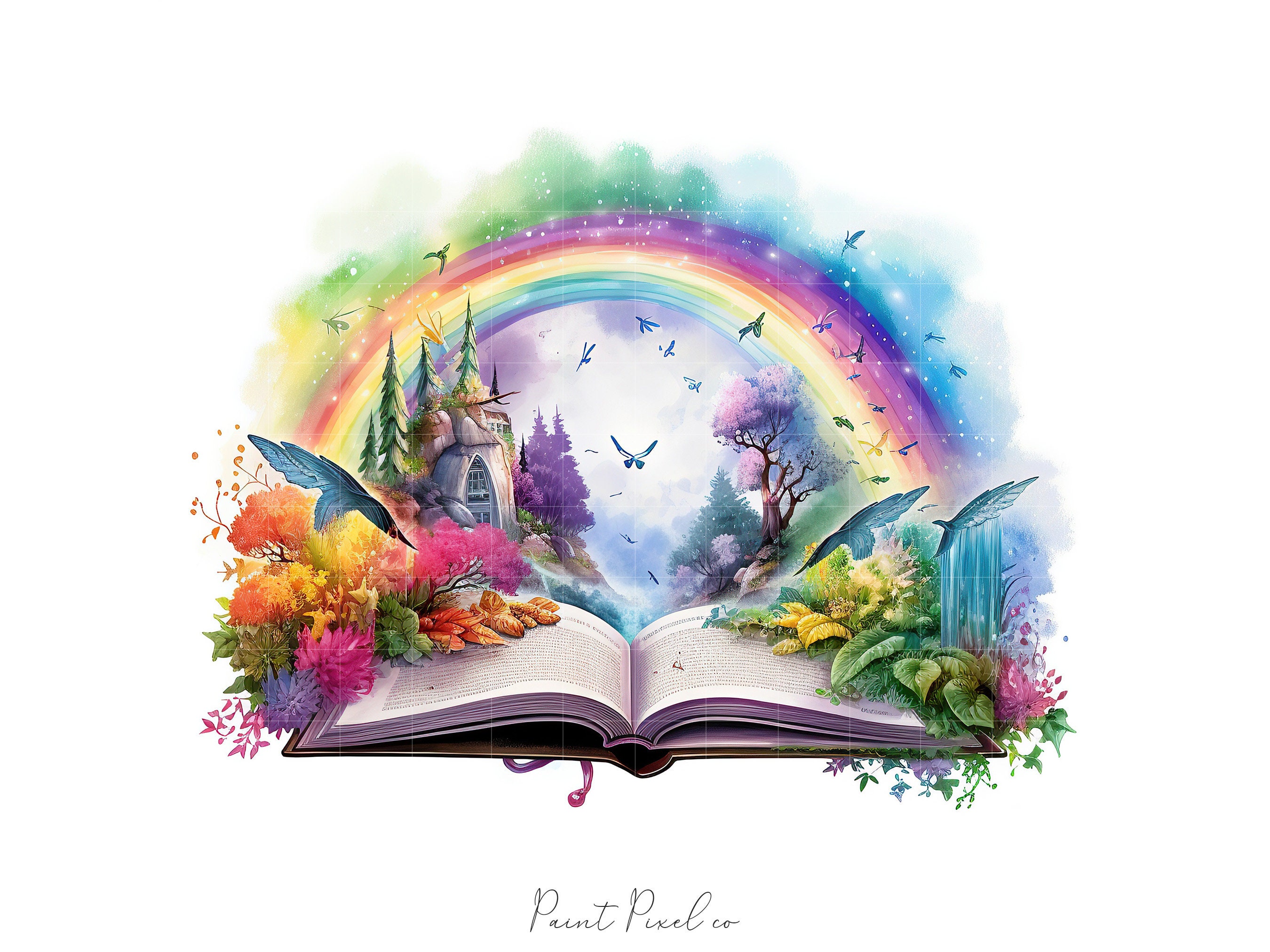 8 Fantasy Book Clipart High Quality Jpgs Magical Open Book Clipart ...