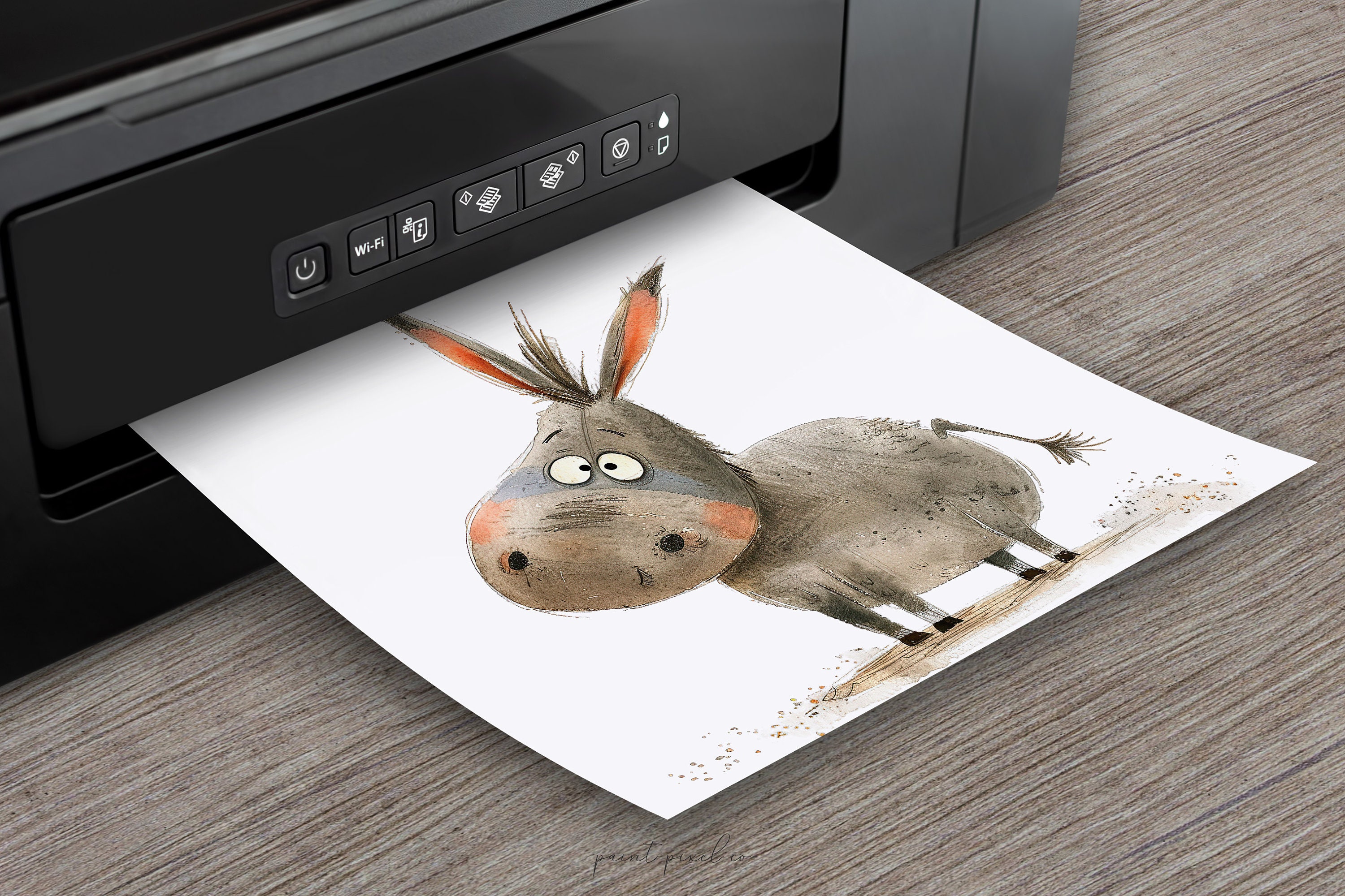 Quirky Donkey Clipart PNG Whimsical Donkeys Sublimation Clip Art Farm ...