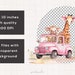 Pink Safari Animals PNG Cute Wildlife Clipart African Safari Jeep ...
