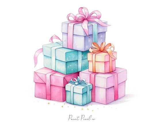 Wrapped Birthday Presents Clip Art Birthday Presents Clipart Colorful
