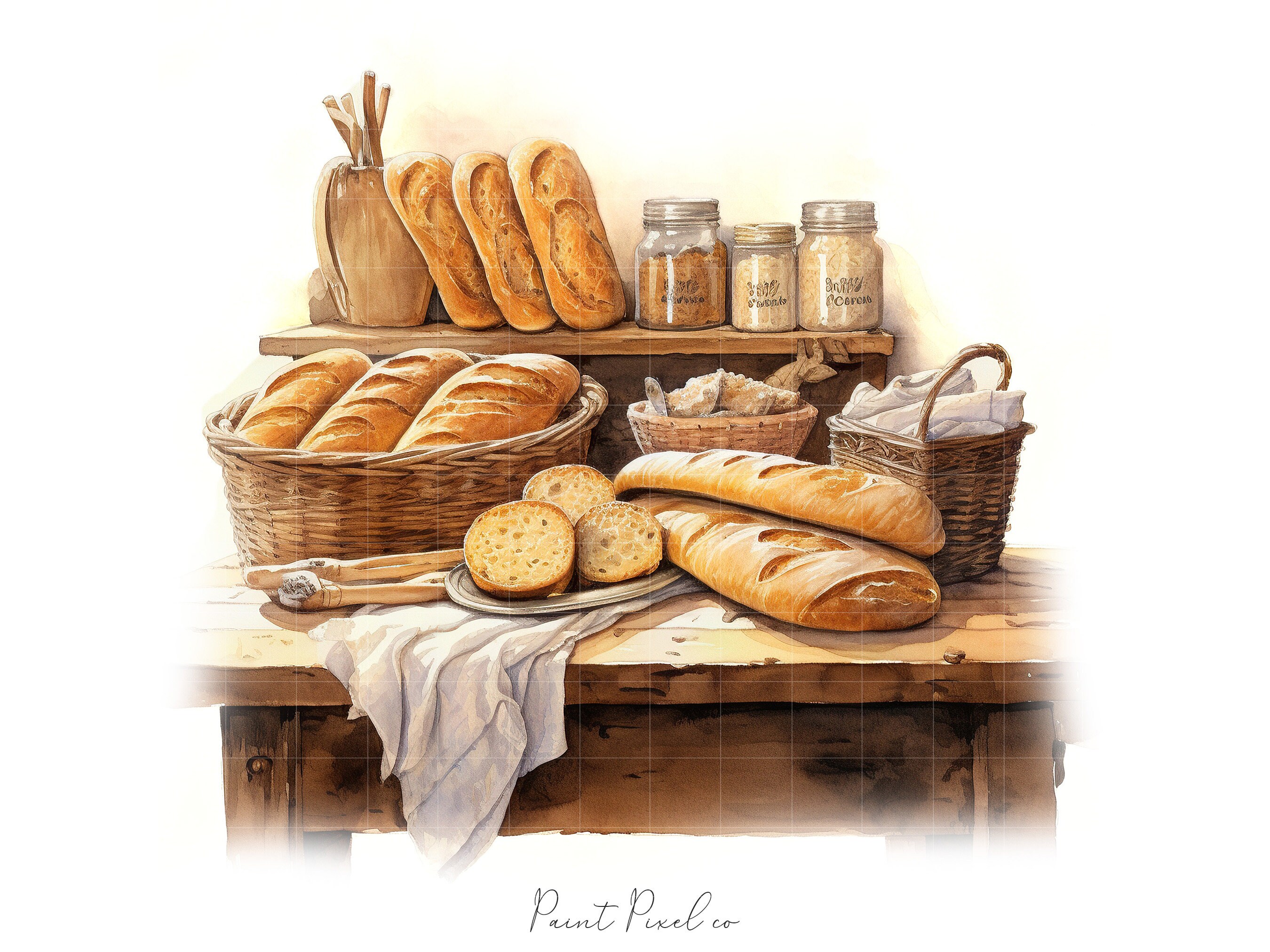 Rustic Farmhouse Food Clipart High Quality Jpgs Country Kitchen Clip ...