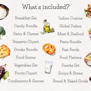 Food Mega Bundle Clipart Watercolor Fruits Vegetables Food Graphics ...