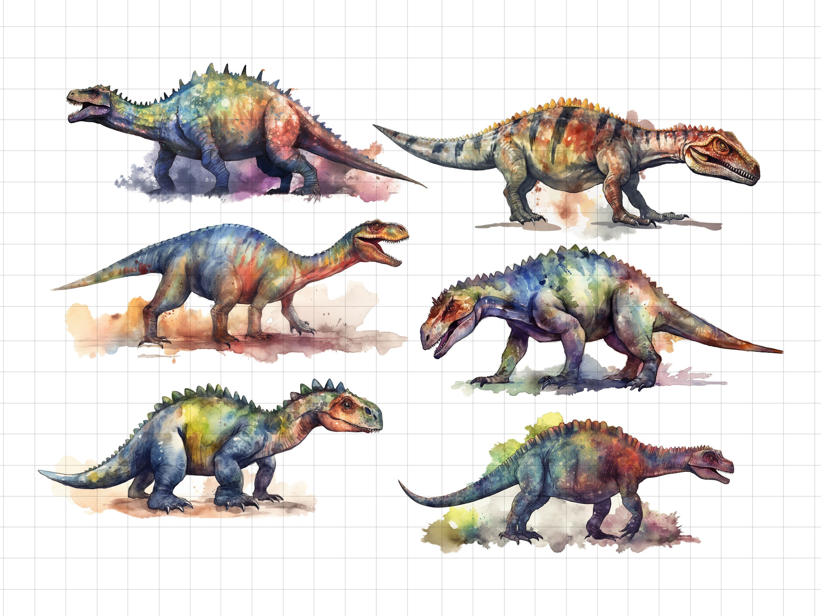 Dinosaur PNG Dino Clipart T-rex Watercolor Dinosaur - Etsy Australia