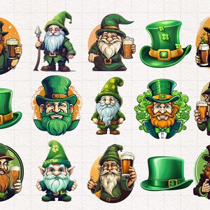 St Patricks Day Clipart PNG Watercolor Saint Patricks Gnomes Clip Art ...