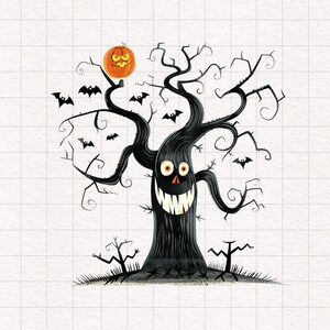 9 Spooky Tree PNG Halloween Tree Clipart Whimsical Spooky Trees Twisted ...