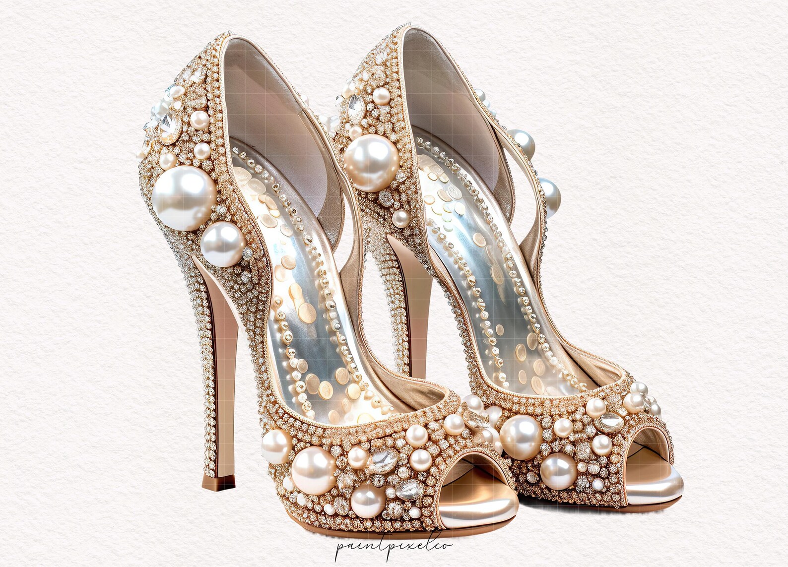 High Heels Clipart Glittery Stilettos PNG Glam Girl Luxury Pumps Prom ...