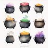 Witches Kitchen Clip Art Set, PNG, SVG, VECTOR, Spooky Clipart ...