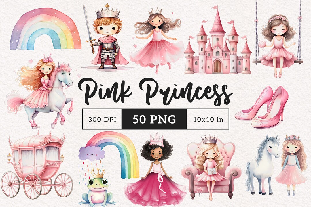 Pink Princess Clipart Fairytale Queen Fantasy Prince PNG Illustration ...