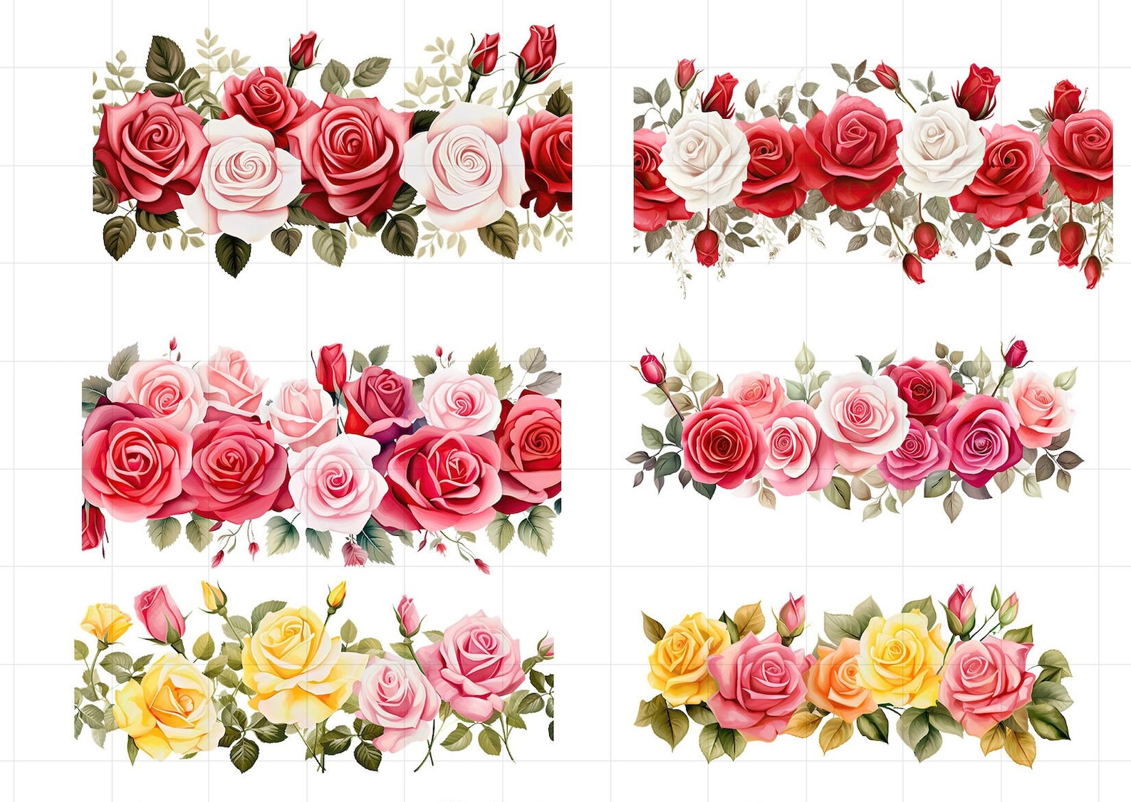Rose Border PNG Clipart Floral Frame Flower Borders Clip Art Colorful ...
