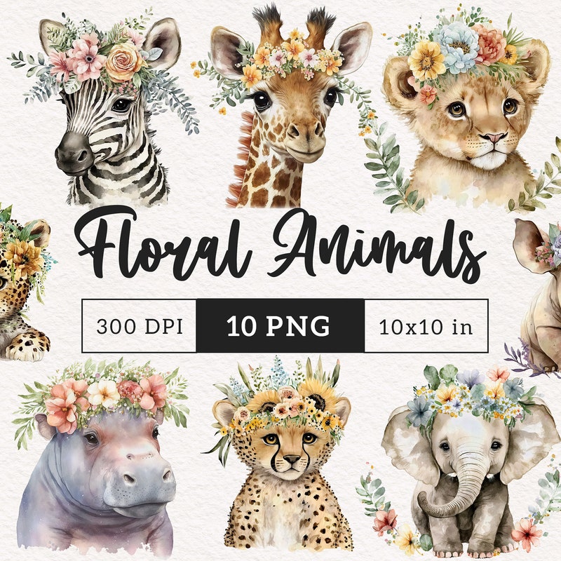 Animal Flower Crown - Etsy