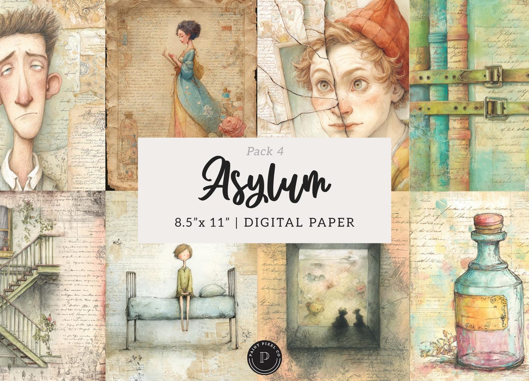 16 Asylum Junk Journal Pages Psychiatric Medical Sheets Anatomy of ...