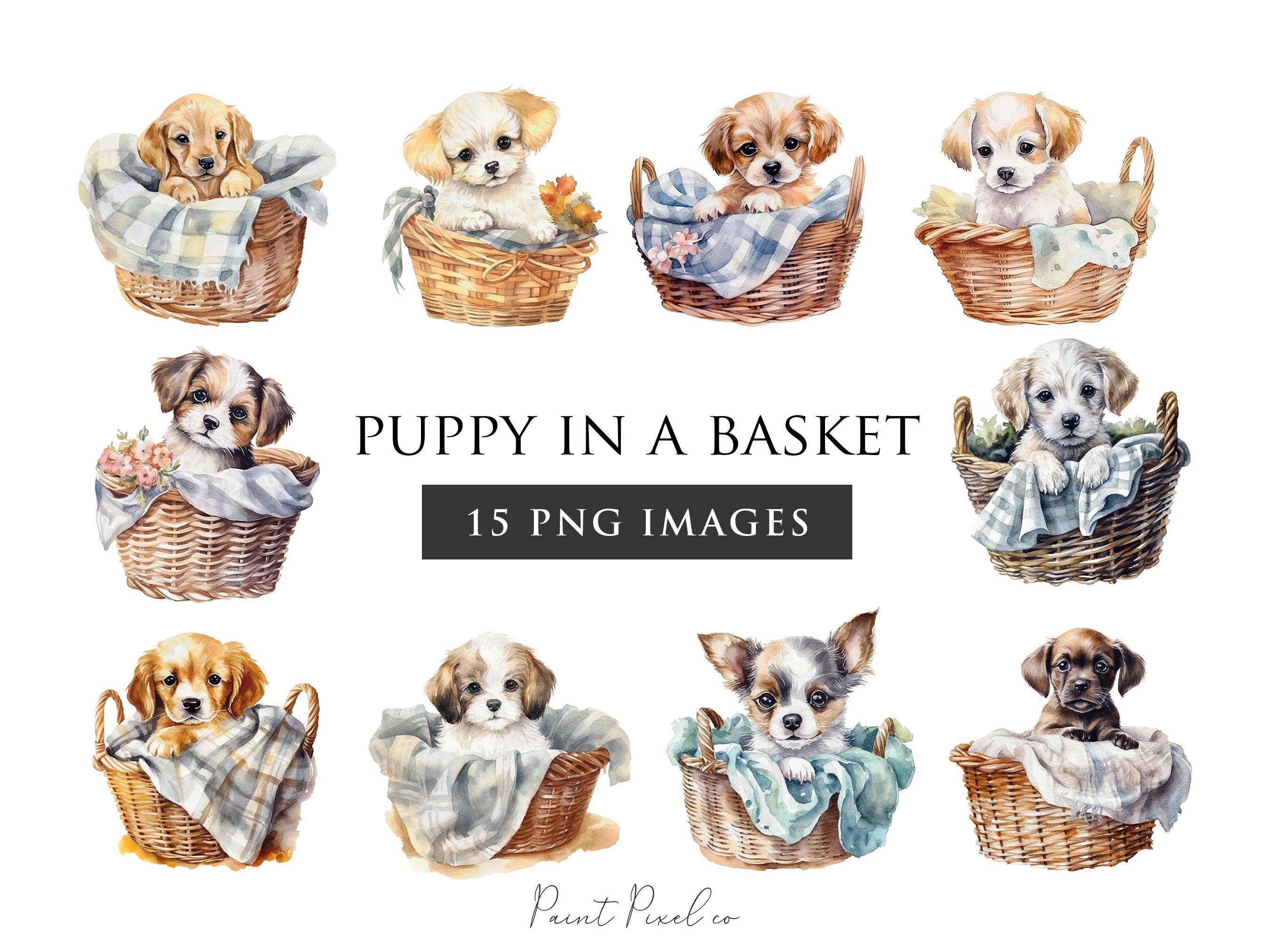Dog Clipart PNG Watercolor Dog Clipart Puppy PNG Cute Clipart ...