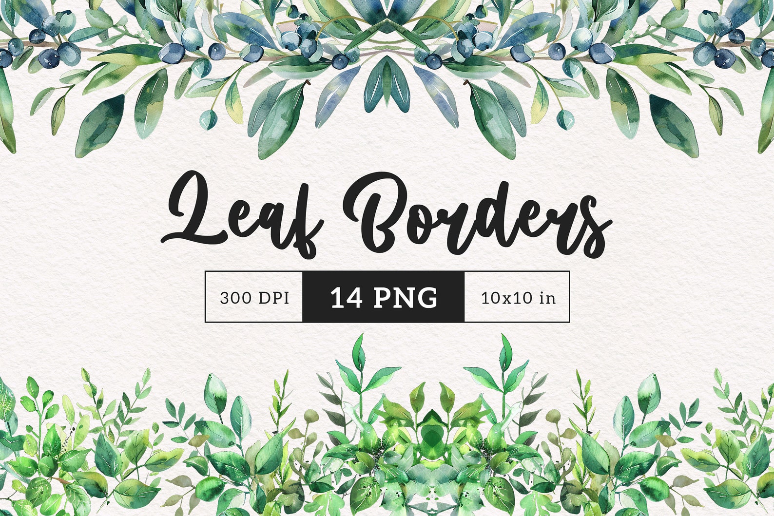 Green Foliage Border PNG Leafy Borders Clipart Wedding Foliage Border ...