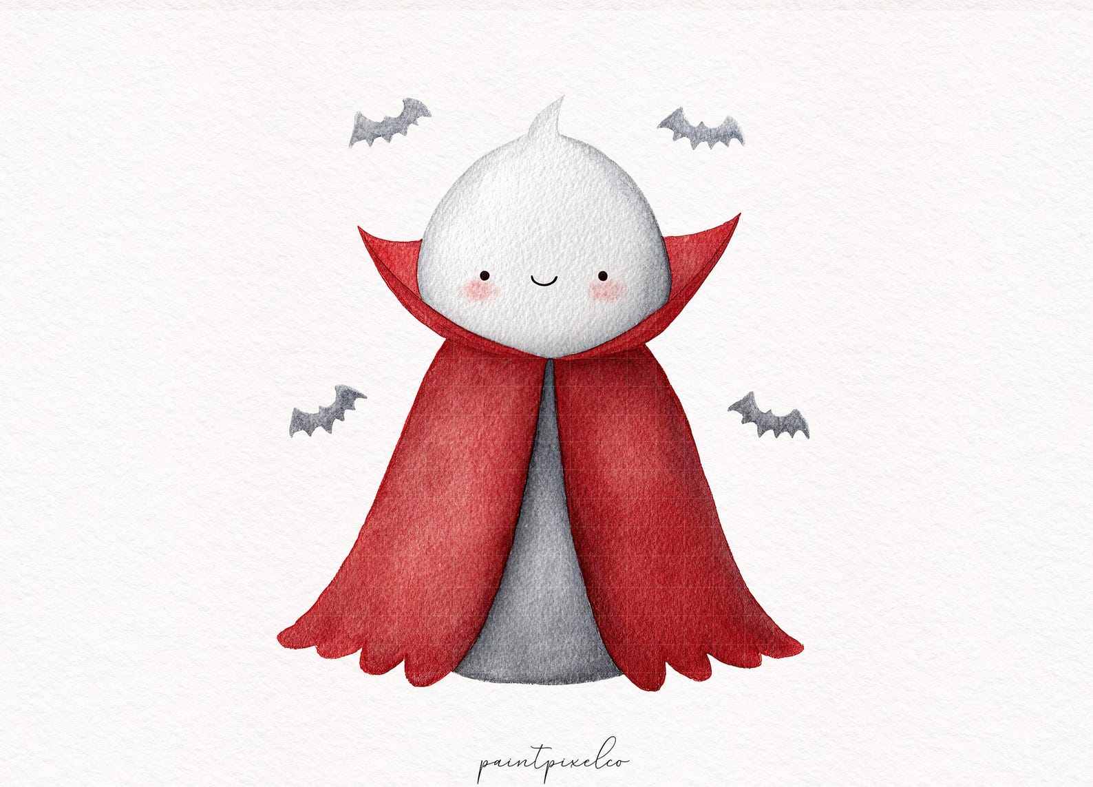 20 Cute Vampire Halloween Clipart Watercolor Spooky Vampires Cute ...