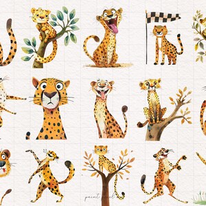 Quirky Cheetah PNG Funny Safari Animals Clipart Silly Cheetah African ...