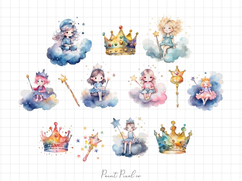 Princess PNG Queen Clipart Fairy Tale Kingdom Watercolor Princess ...